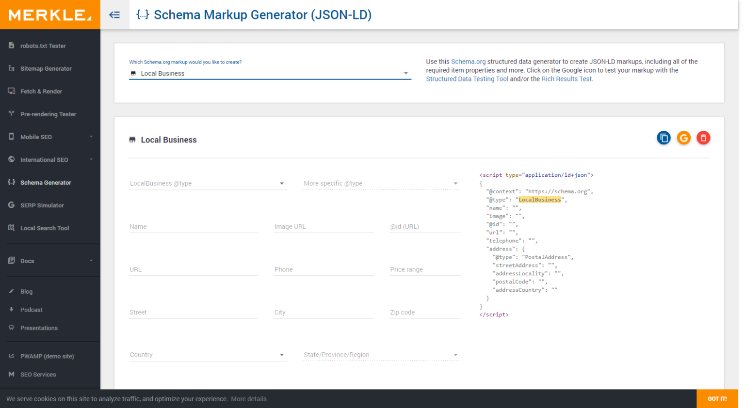 Schema Markup for Local Business - Neo Genesis WEB Agency | Data Request